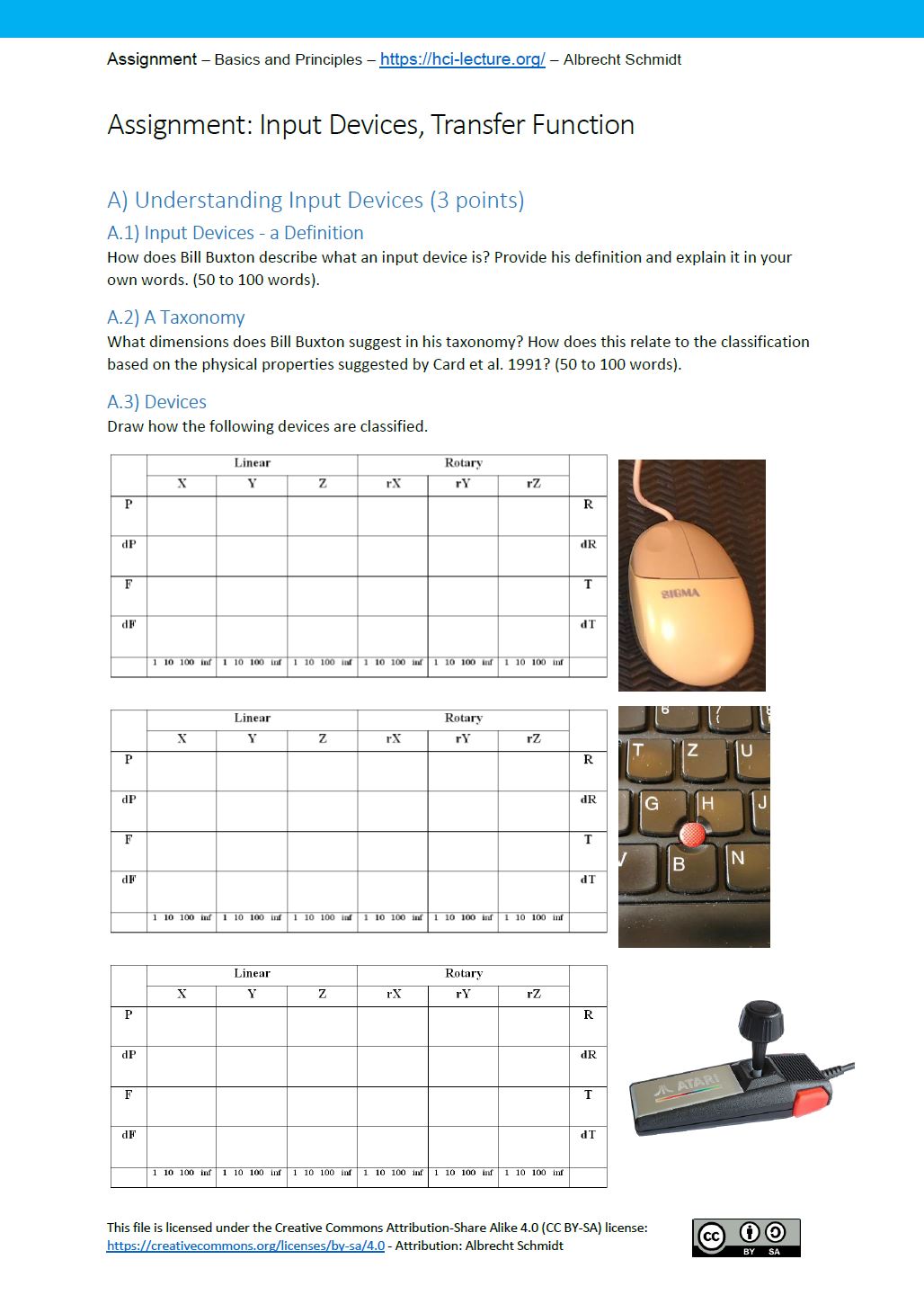 Input and Output – HCI Lecture